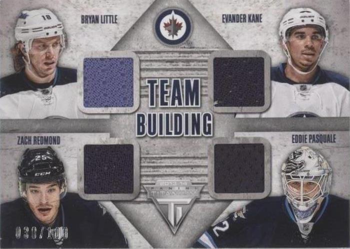 2013-14 Panini Titanium - Team Building Quad Materials Evander Kane ...