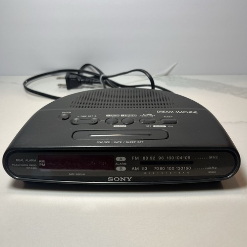 Sony Dream Machine AM FM Clock Radio ICF-C390 Dual Alarm Battery Backup ...