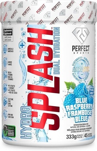 Perfect Sports HydroSplash Hydration Mix Blue Raspberry Zero Sugar 333g ...