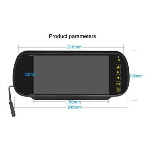 7inch TFT LCD Display Car Backup Video Monitor Rear View Mirror Remote ...