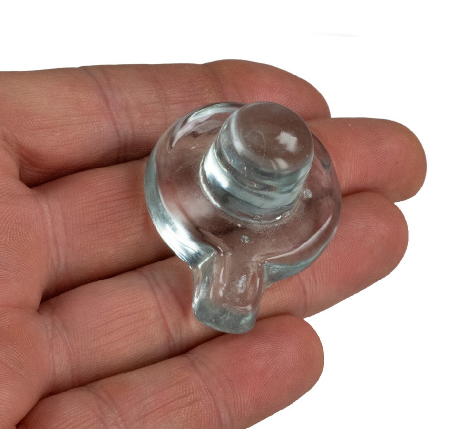 Yoni Shiva Lingam Linga in Glass for Puja Hindu Ritual 4.7 cm 3006 ...