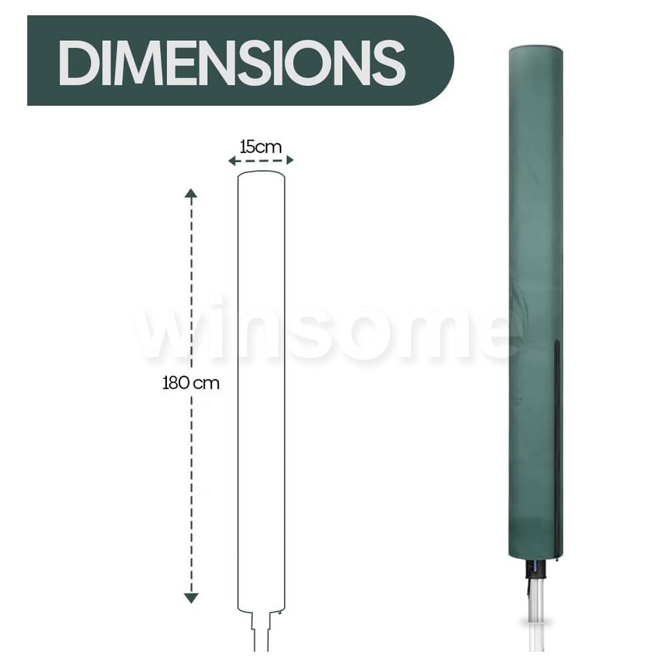 Rotary Washing Line Cover Waterproof Zip Airer Draw String Protector ...