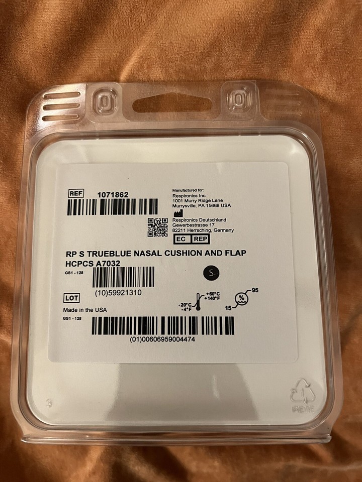 NEW Respironics True Blue Small S Nasal Cushion CPAP NEW (HCPCS A7032 ...