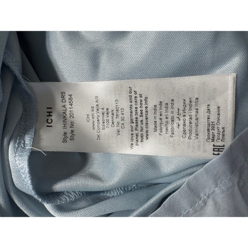 ICHI High Neck Blue Bubble Sleeve Dress Size Medium | eBay