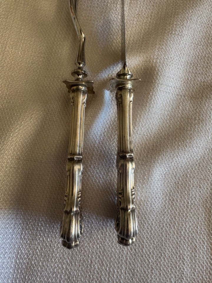 FRANK SMITH FEDERAL COTILLION STERLING, 2 PIECE CARVING SET Fork ...