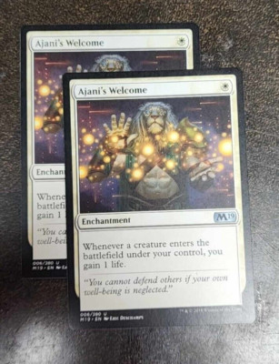 2x Ajani's Welcome uncommon enchantment cards - M19 - NM/VG | eBay