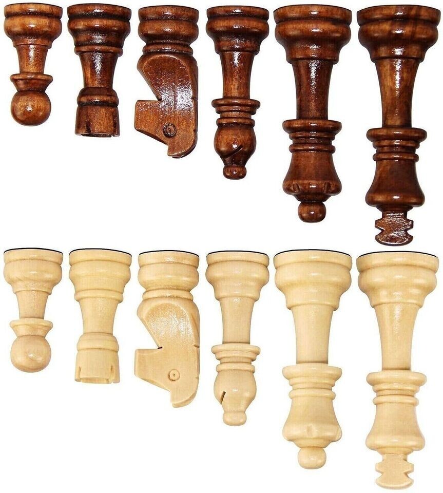Wooden Chess Pieces, Tournament Wood Chessmen Light Weight Pieces 32 ...
