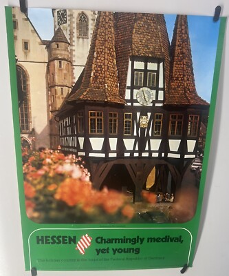 Original Vintage Travel Poster Germany Hessen 1970’s | eBay