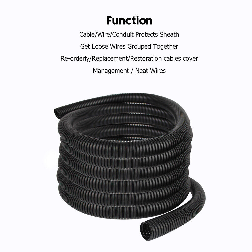 Split Wire Sleeve Tube Loom Conduit Manage Convoluted Tubing Cable ...