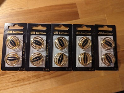 Dill Buttons Lot Of 5. Made In Germany. 24k Gold Plated. | eBay