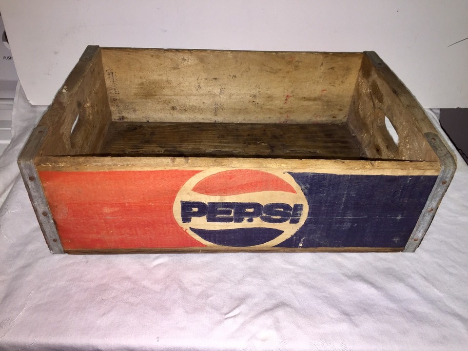 Rare Pepsi Box With Dr Pepper Advertising On Both Ends Colored Graphics ...