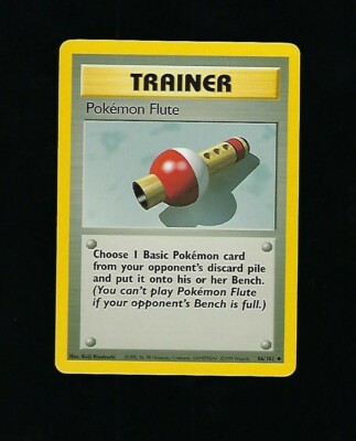 Pokemon Flute 86/102 - Pokemon Card Unlimited Edition Rare Non Holo ...