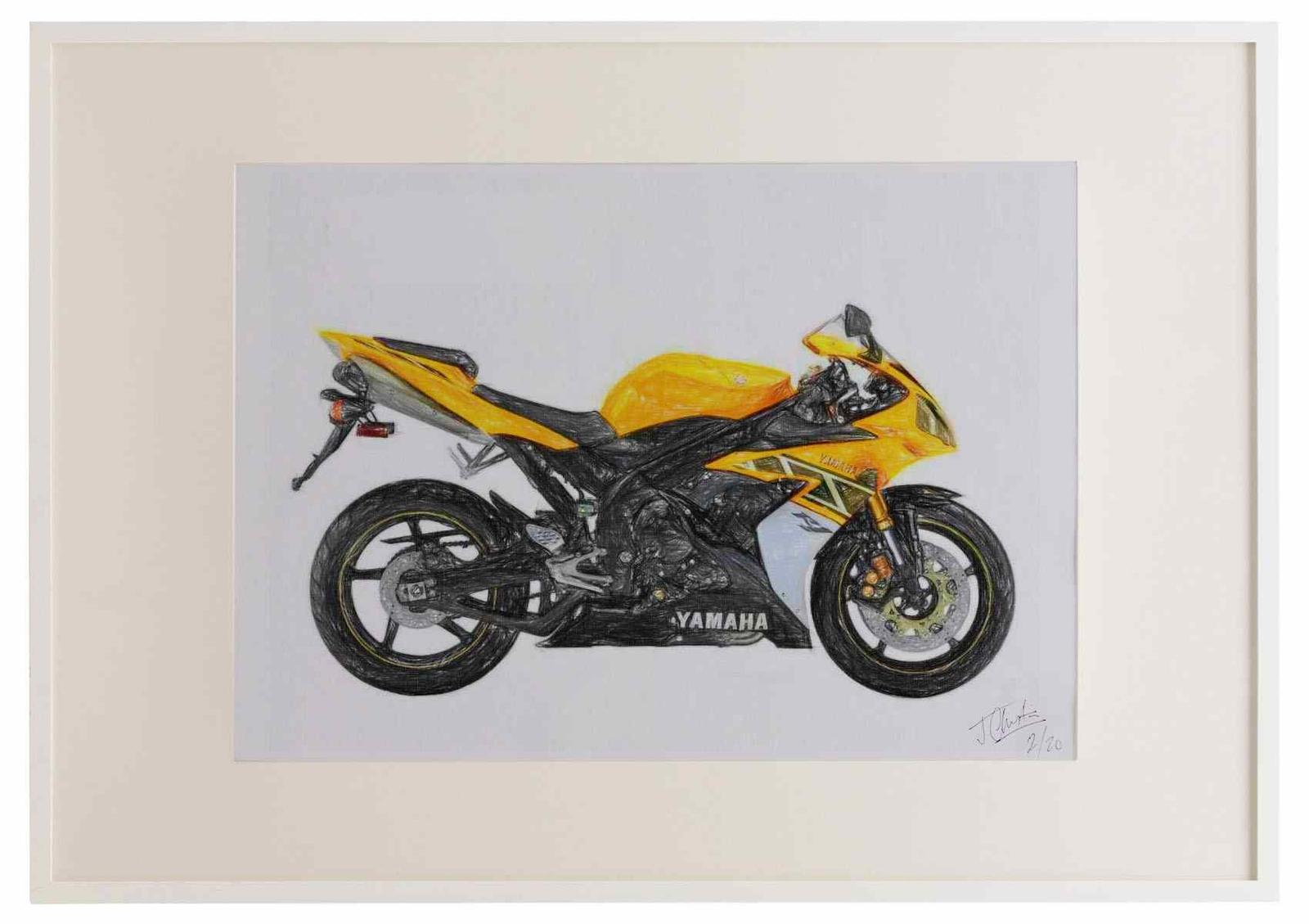 Yamaha YZF R1 2006 A2 framed limited edition print drawing | eBay