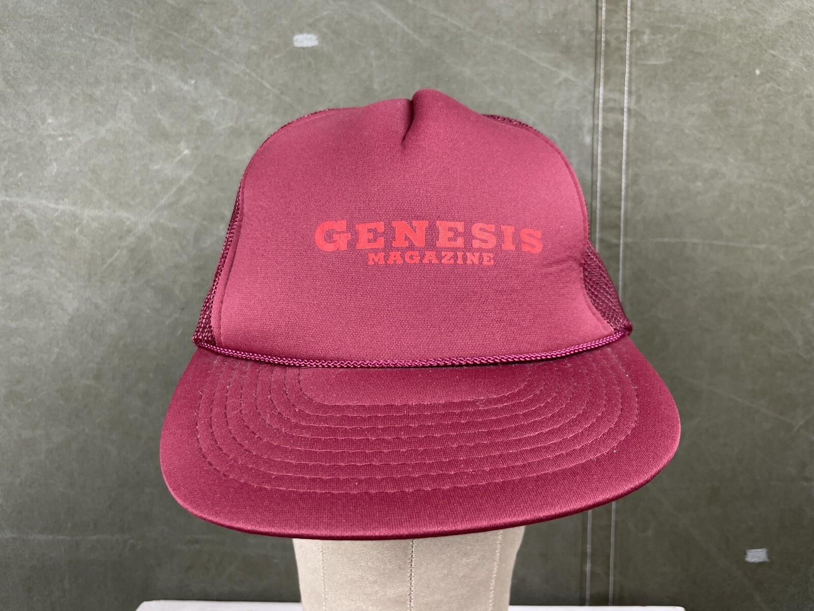 Vintage Trucker Hat Genesis Rare 80s 90s Biker 70s Ma… - Gem