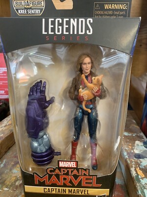 Marvel Legends Captain Marvel Bomber Jacket w Goose Figure Sentry Kree ...