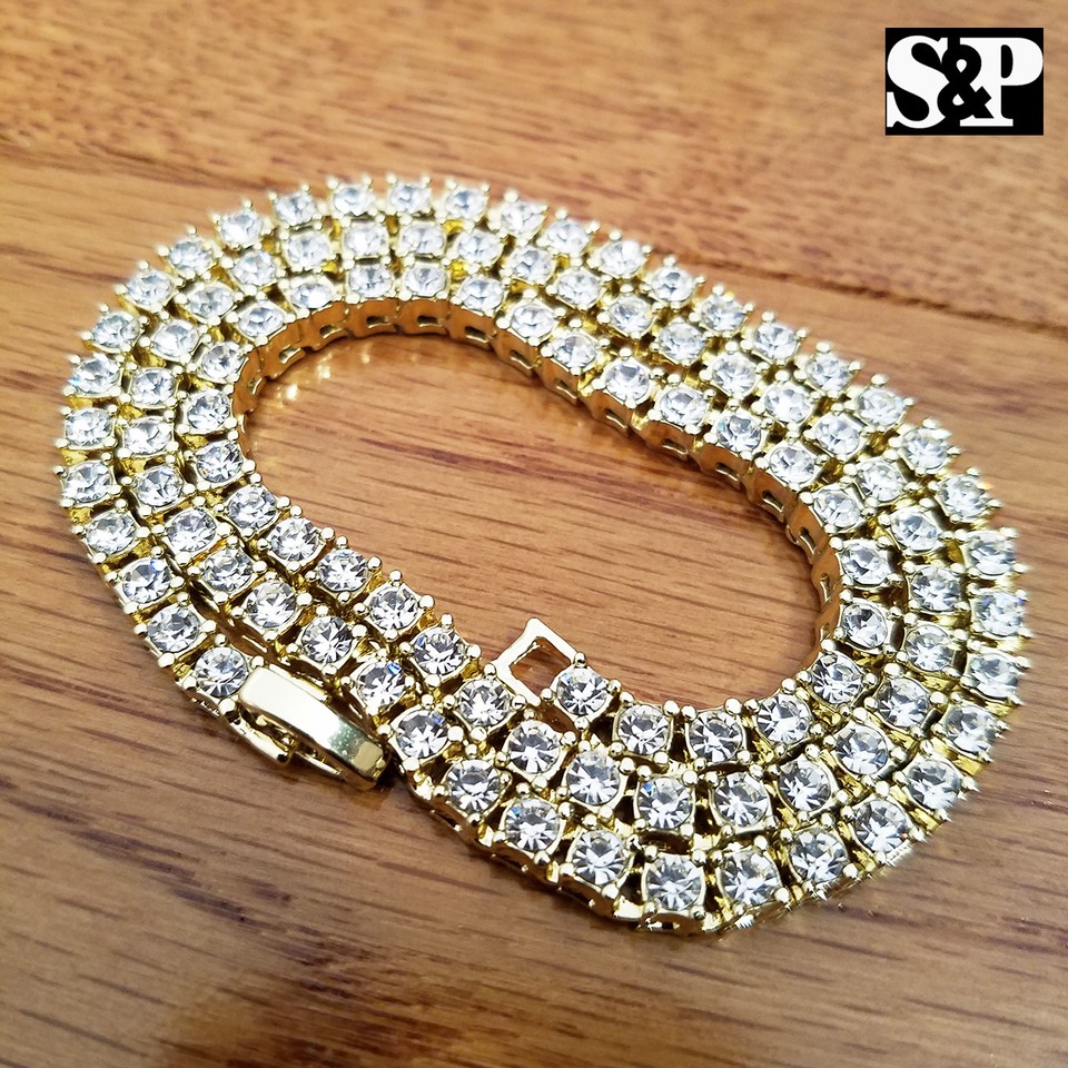 Men Hip Hop Iced Big Lion Head pendant & 16" 18" 20" 1 ROW Tennis chain ...