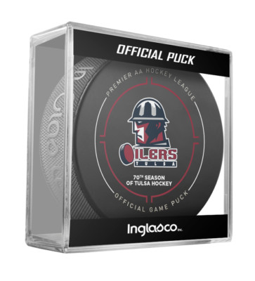 GAME PUCK - ECHL TULSA OILERS 2021-2022 70th ANNIVERSARY OFFICIAL - 2L ...