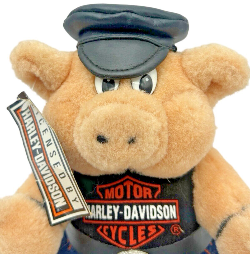 Harley Davidson Motorcycles Hawg Hog Plush 7" Pig Biker Toy 1993 Play ...