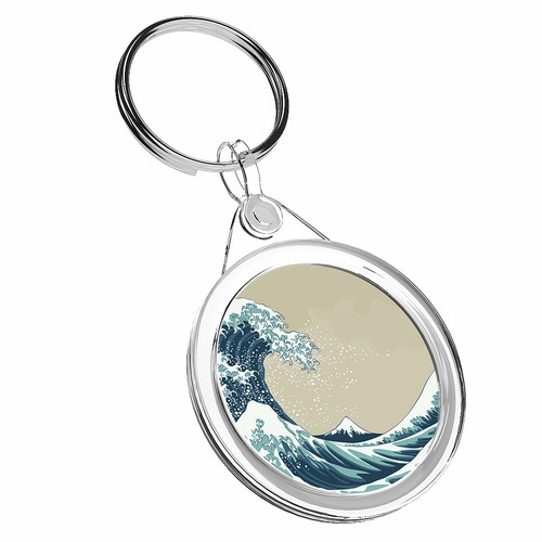 1 x Vintage Great Wave Japan Art - Keyring IR02 Mum Dad Kids Birthday ...