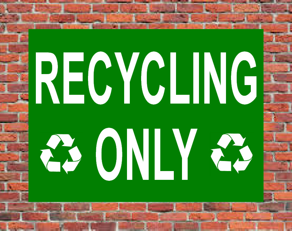 Recycle Only Sign Eco Friendly Paper Only Recycling Bin Sticker
