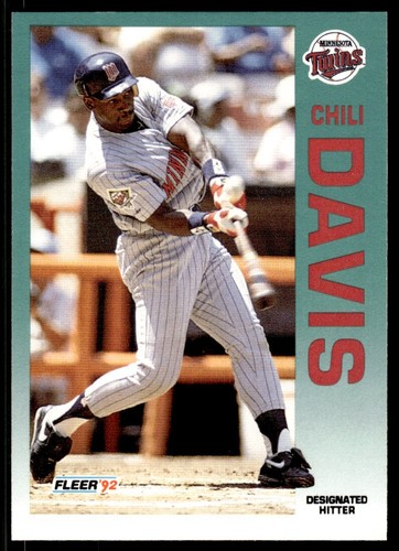 1992 Fleer Baseball Card Chili Davis Minnesota Twins #200 | eBay