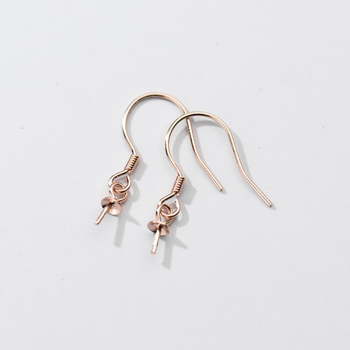 925 Sterling Silver Earrings Ear Wire French Hook Connector with Eye ...