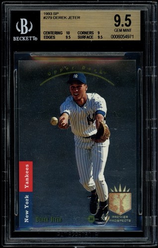 DEREK JETER 1993 SP FOIL ROOKIE CARD #279 GEM BGS 9.5 YANKEES 10 ...