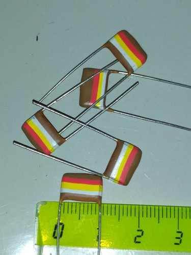 5x NOS MULLARD TROPICAL FISH C280 Capacitor 0.12 uF 120 nF 20% 100v CL4 ...