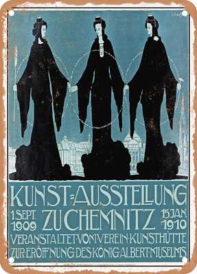 METAL SIGN - 1909 Art Exhibition in Chemnitz Vintage Ad | eBay