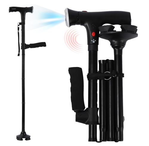 Cane Hero Walking Cane, Ready Walker with Light and Alarm, black | eBay