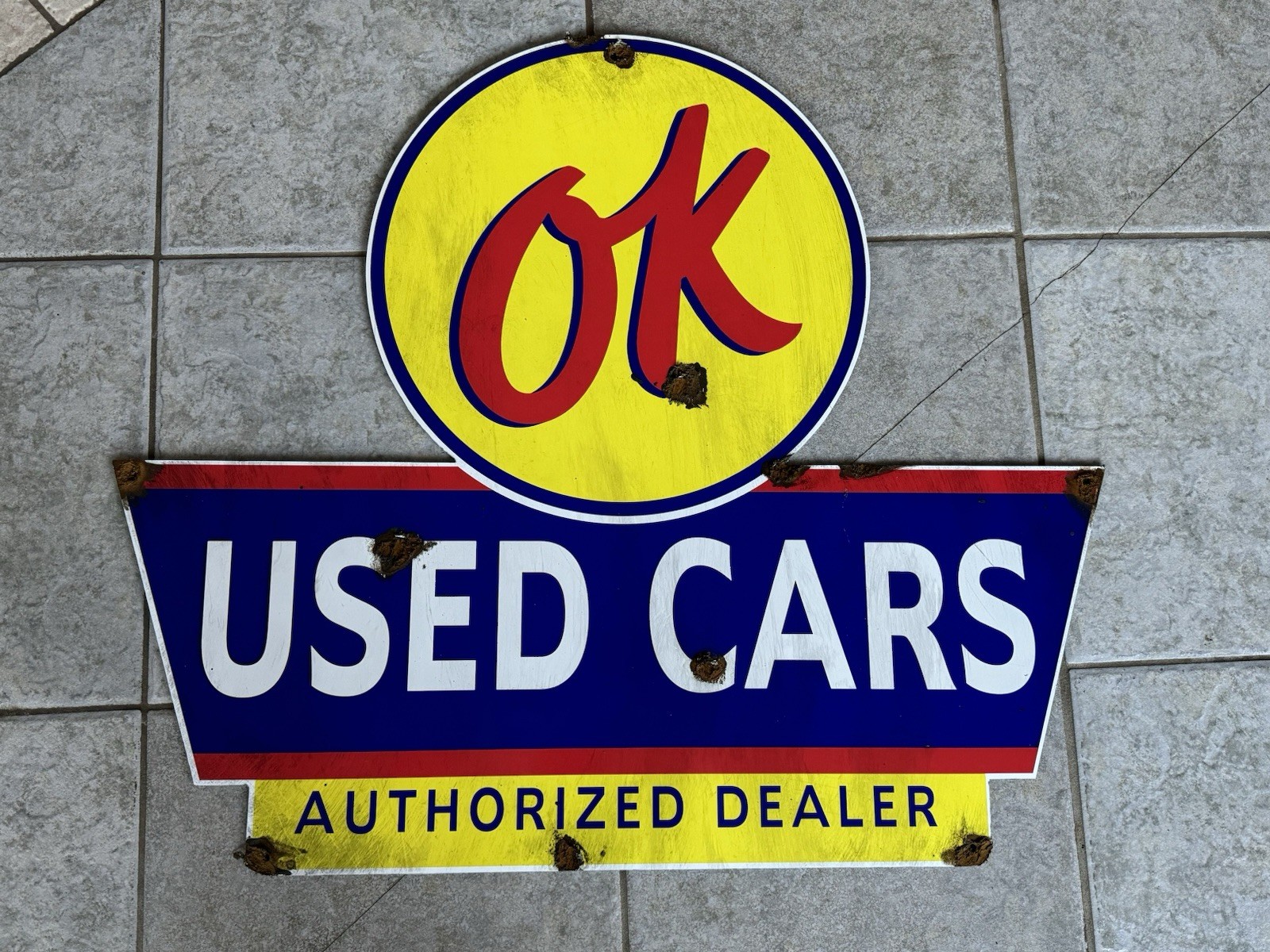 Antique style Barn Find Look Gm Ok Used Cars Dealer Sales Service Sign ...