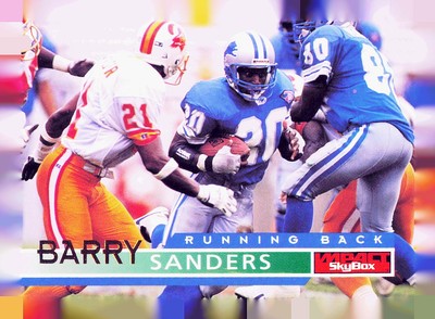 1995 SkyBox Impact #49 Barry Sanders Detroit Lions | eBay