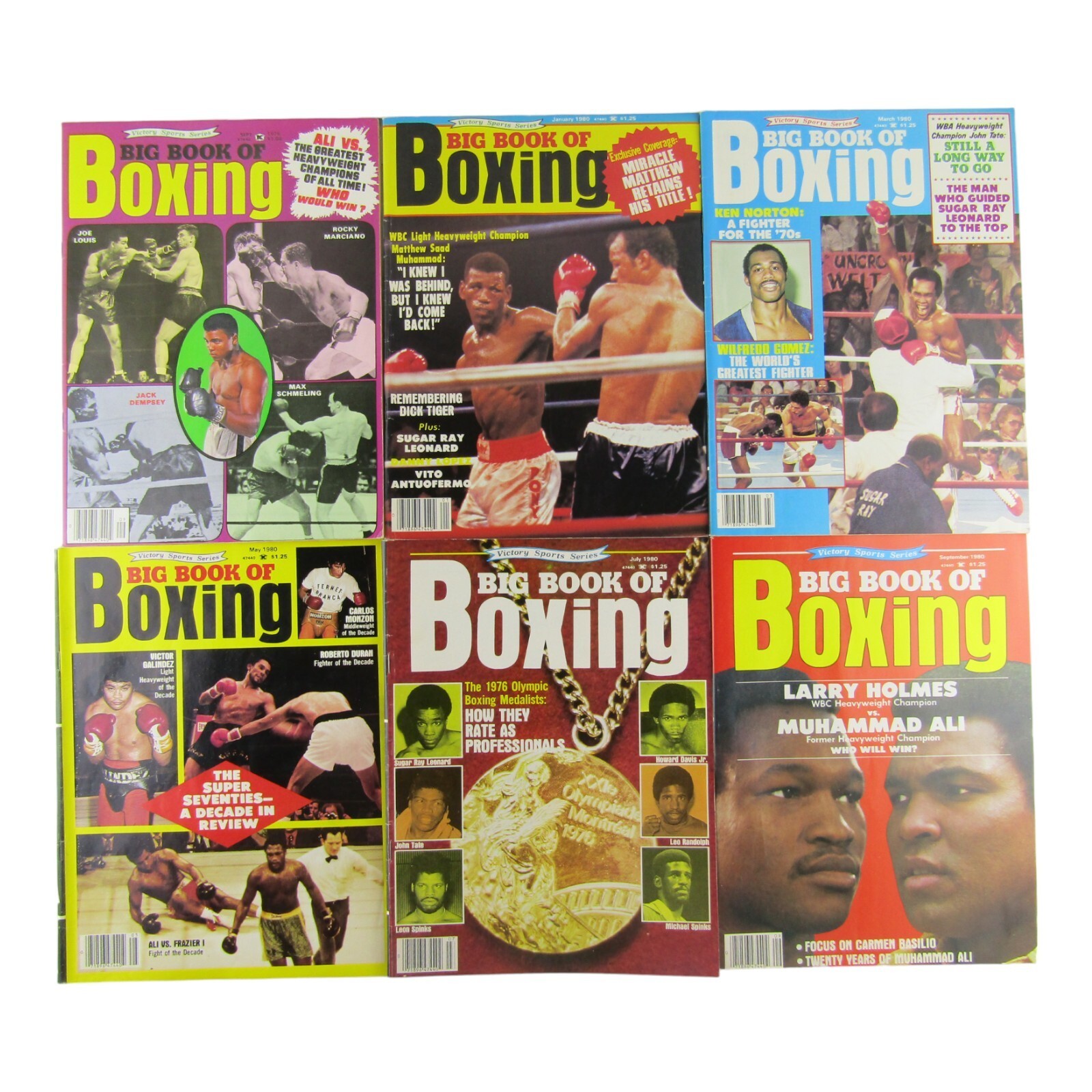 Lot of 6, Big Book of Boxing Magazine, 1976-1980, Larry Holmes Muhammad ...