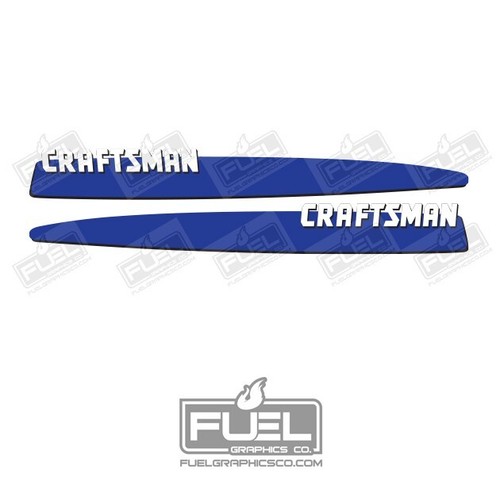 Craftsman Lawnmower Premium Vinyl Hood Decal Set - 25" wide x 3" tall ...