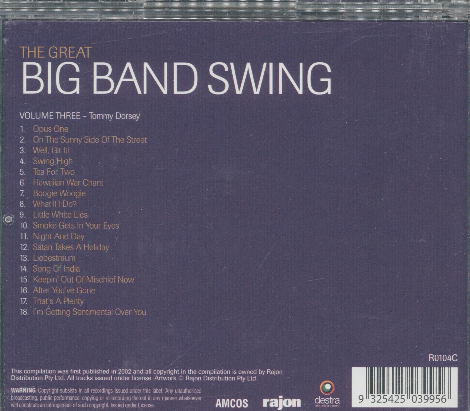 The Great Big Band Swing Volume 3 Cd - Tommy Dorsey CD 088 | eBay
