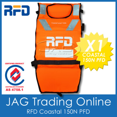 RFD COASTAL 150N LIFE JACKET - Level 150 Adult PFD1 Orange Vest ...