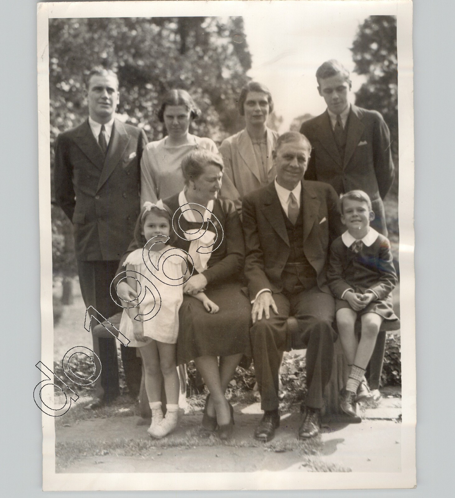 Secretary of War George Dern and Family Portrait 1933 PRESS PHOTO | eBay