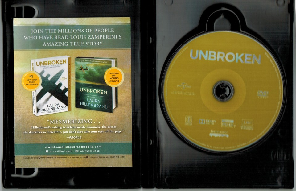 2014 Academy Award Nominated Movie DVD: Unbroken | eBay