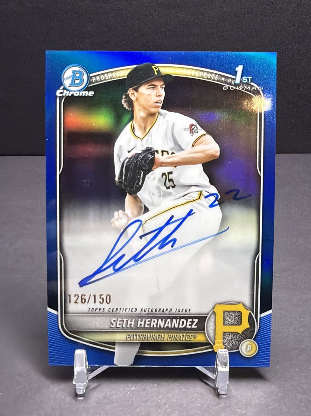 2025 Bowman Draft Prospect Auto Seth Hernandez #CPA-SH Blue /150 1st ...