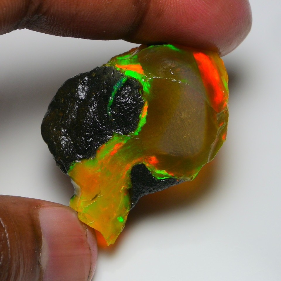Large Opal Rough 88.70 Carat Natural Ethiopian Oil Opal Raw, Fire Opal ...
