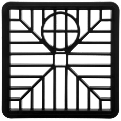 DRAIN GRID COVER Standard 6" Black Square Gulley Drainage Channel Lid ...