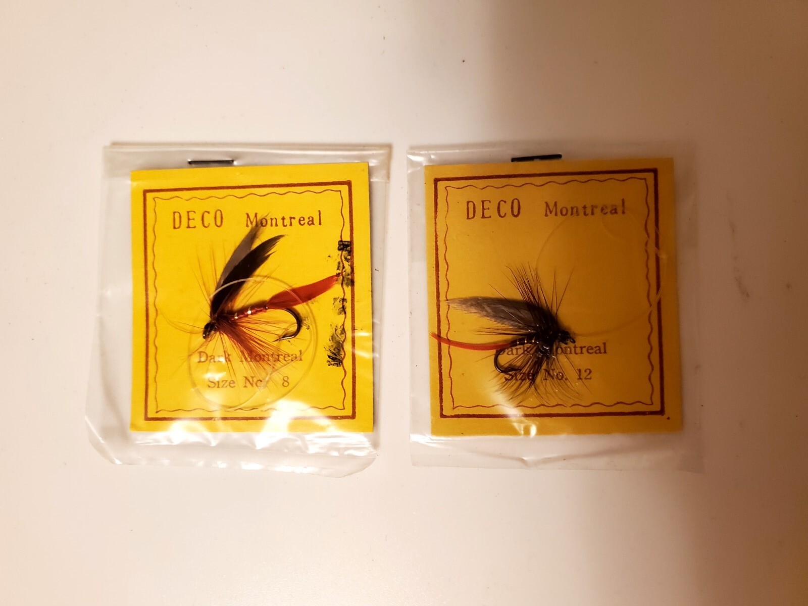 Lot of 2 Deco Montreal Fly Fishing Flies Size Dark Montreal No 8 & 12 ...