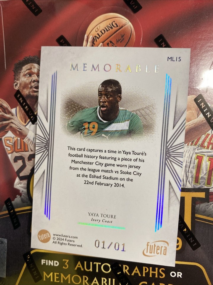 2024 Yaya Toure Selecta Club Exclusive Pack Patch Rainbow True 1/1 ...