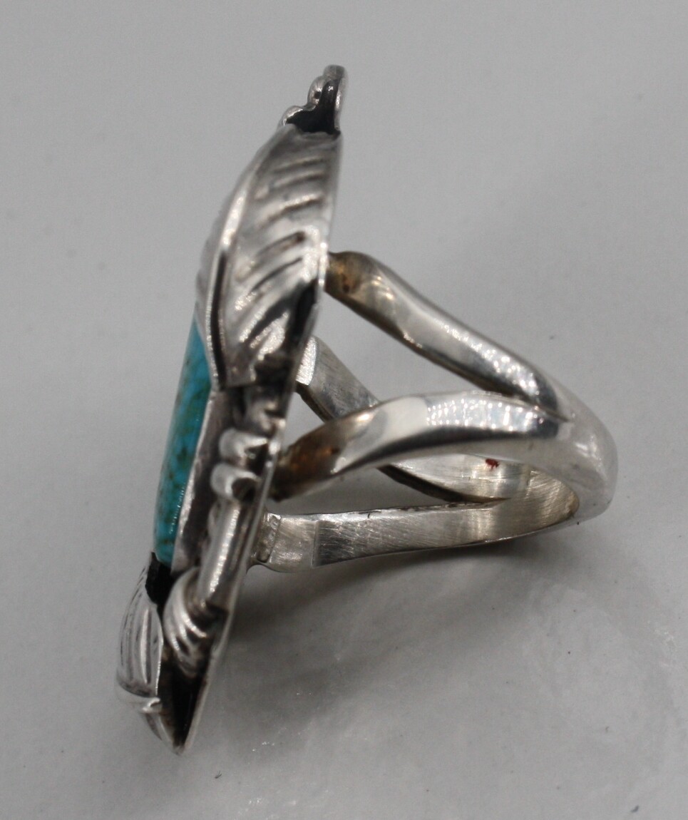 Irene Chiquito Sterling Floral Ring Turquoise Native … - Gem