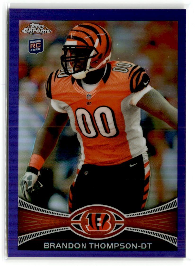 Brandon Thompson SN Cincinnati Bengals 2012 Topps Chrome Purple ...