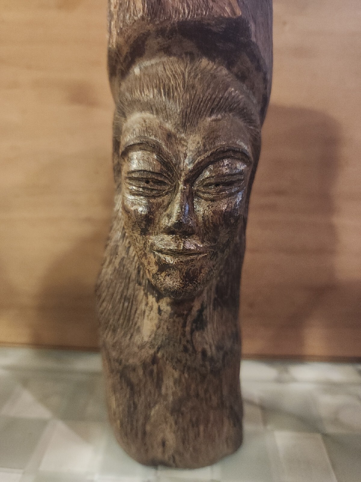 HAWAIIAN MILO WOOD FACE SCULPTURE HAND CARVING SIGNED BEAUTIFUL! | eBay