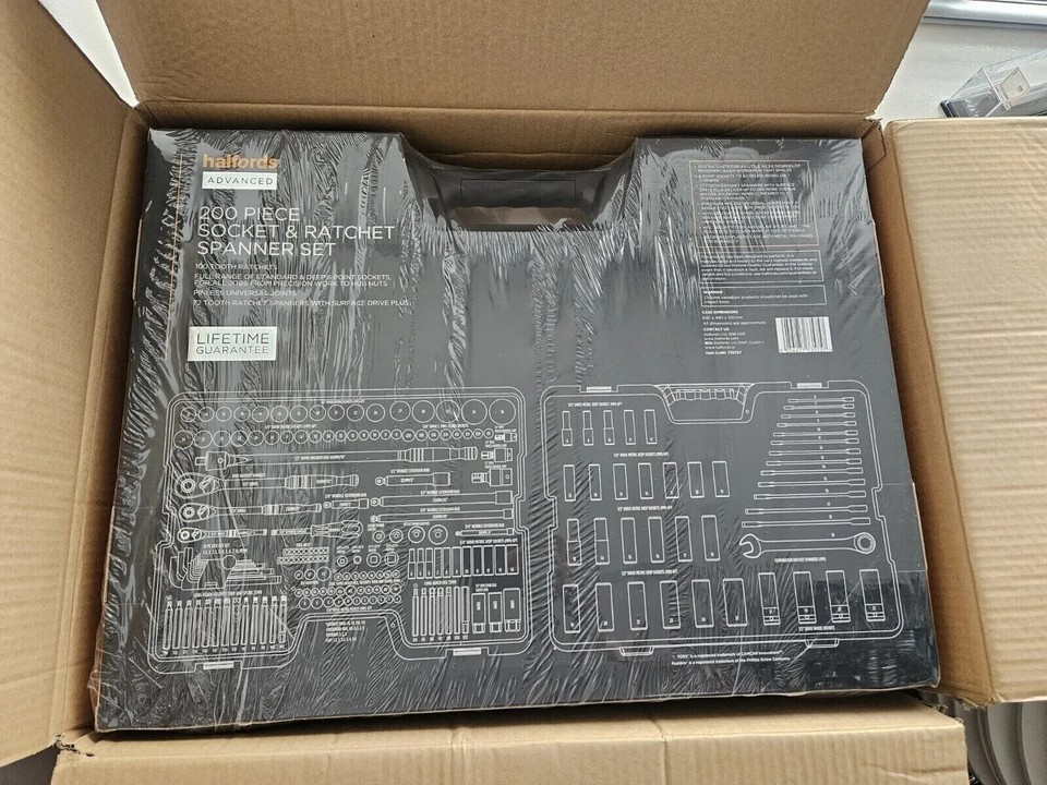*Halfords Advanced 200 Piece Socket set | Lifetime warranty | Brand New ...