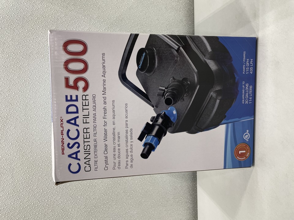 Penn-Plax Cascade 500 Canister Filter For Fresh & Marine Aquariums | eBay