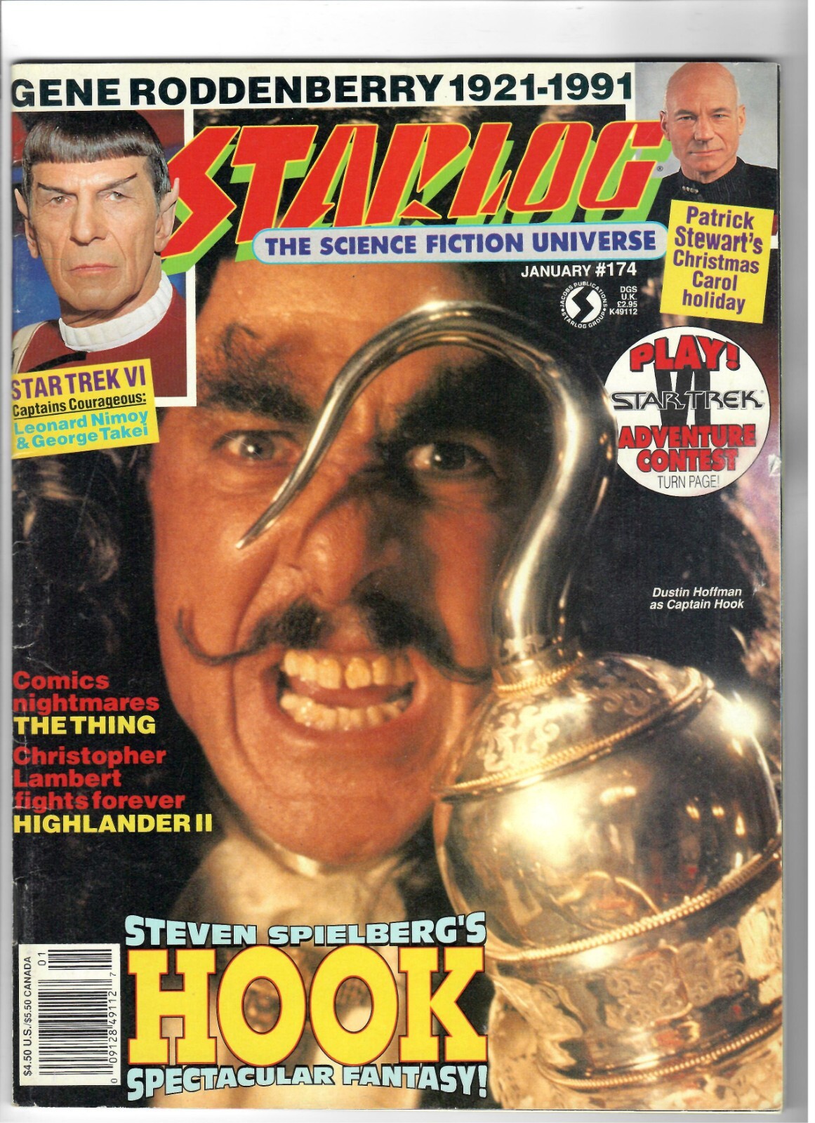Starlog Magazine - January 1992 #174 - Hook, Patrick Stewart, Leonard ...