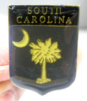 vintage South Carolina Crescent Moon Palmetto Palm tree flag souvenir ...